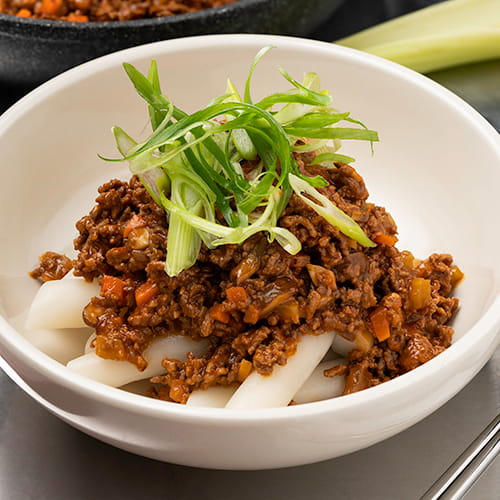 Rice Cake with Korean Style BBQ Bolognese sauce | Club House for Chefs