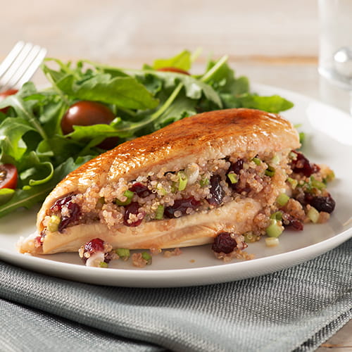 Poitrine de poulet au miel farcie au quinoa | Club House pour les chefs