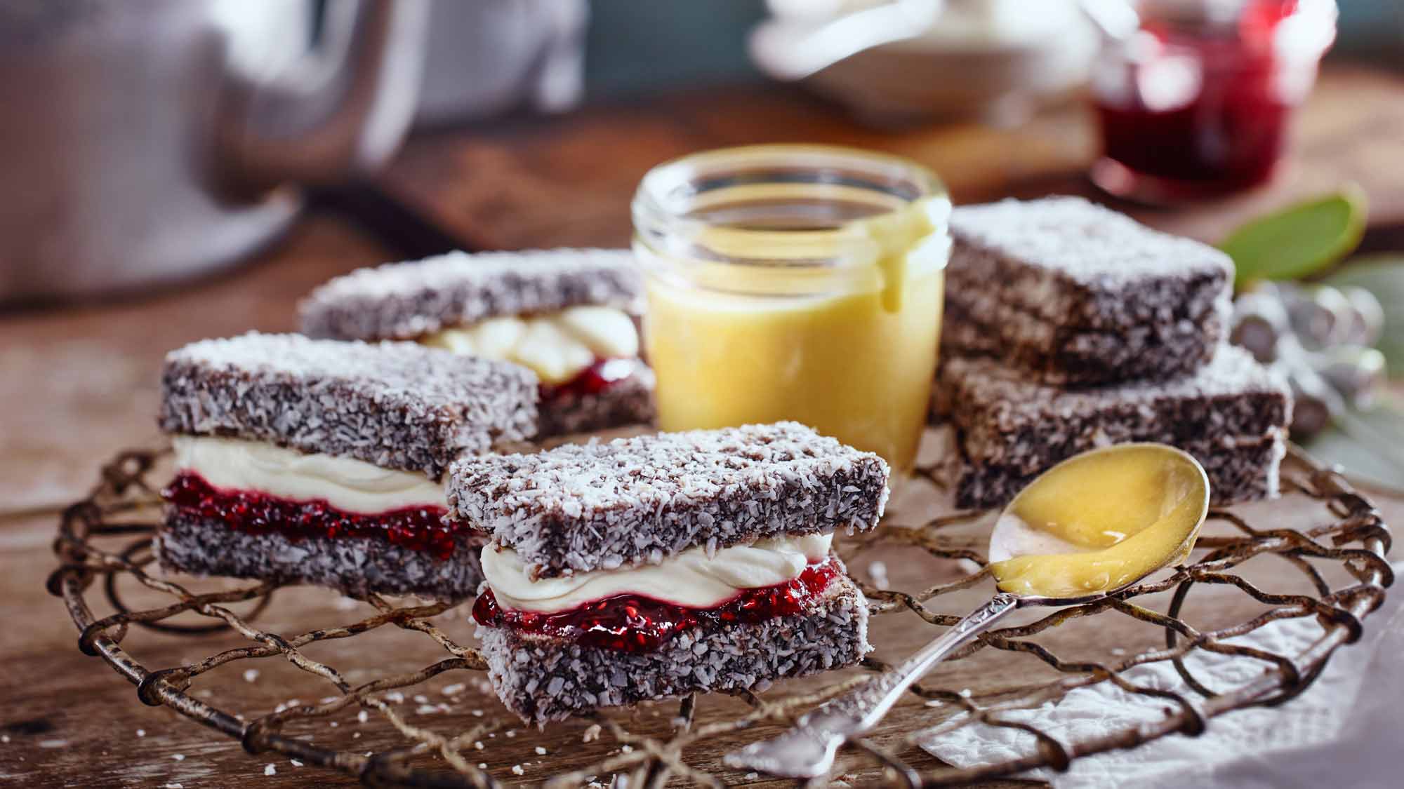 Lemon Cream & Raspberry Lamingtons | McCormick Australia