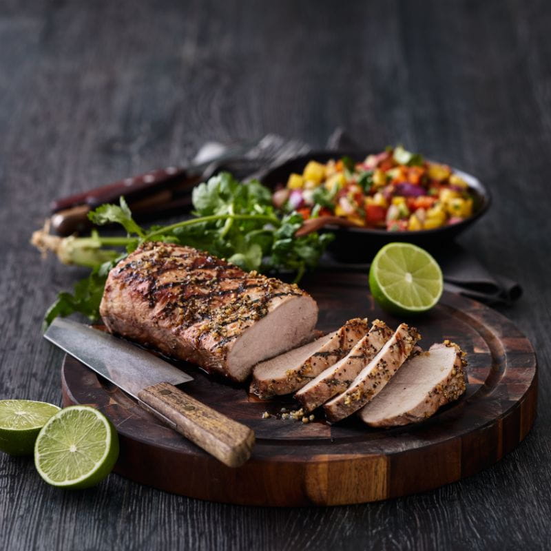 Roasted Garlic Grilled Pork Tenderloin With Pineapple Salsa | Grill ...