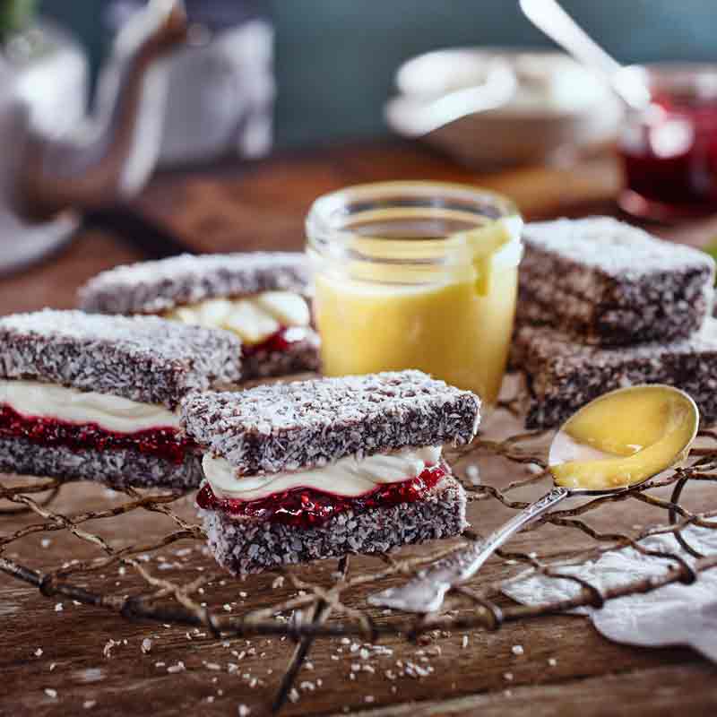 Lemon Cream & Raspberry Lamingtons | McCormick Australia