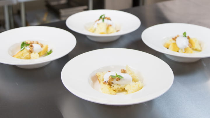 Berber Sponge Cake with Sorbet | McCormick For Chefs®