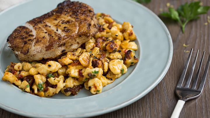 Salt Cured Swordfish with Spaetzle | McCormick For Chefs®