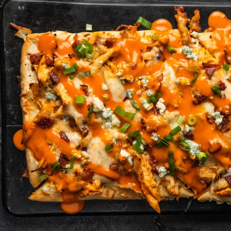 Loaded Buffalo Chicken Flatbread | McCormick For Chefs®