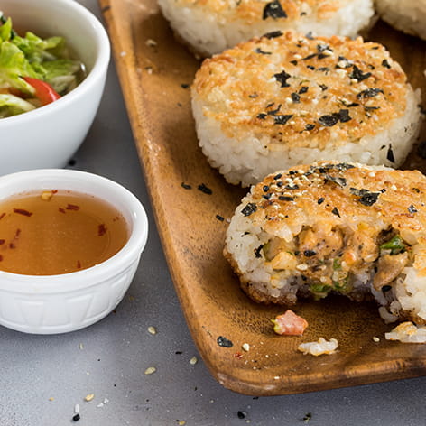 Sesame and 7 Spice Chicken Rice Balls | McCormick For Chefs®