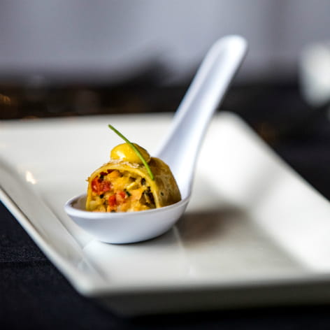 Thai Seafood Crepe Amuse Bouche | McCormick For Chefs®