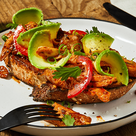 BBQ Chicken and Avocado Toast | McCormick For Chefs®