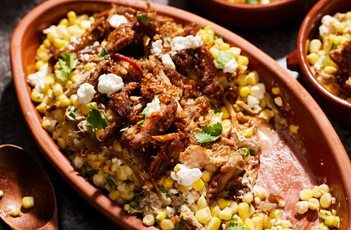 Esquites with Crispy Adobo Carnitas | McCormick For Chefs®