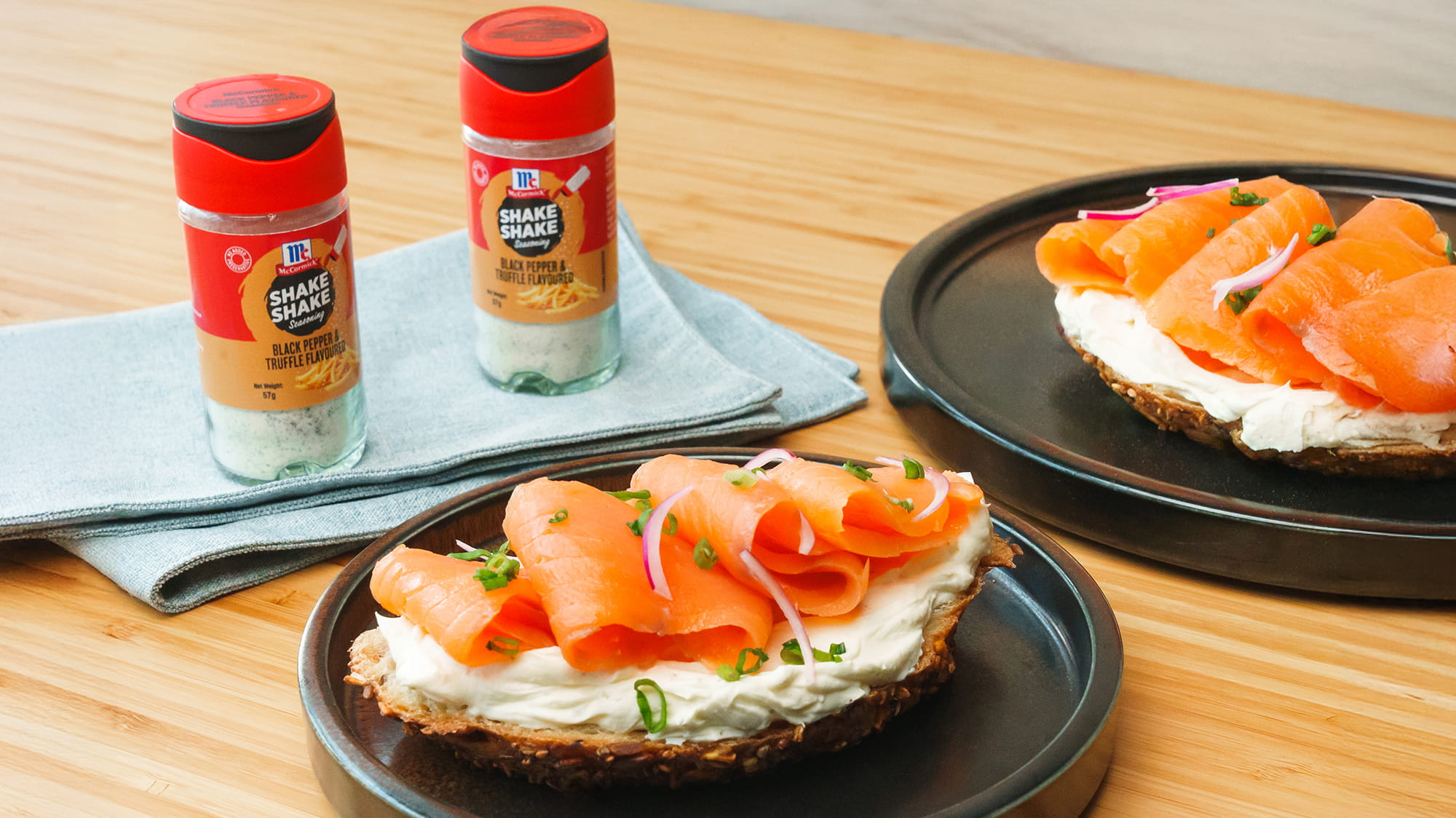 Truffle Cream Cheese and Smoked Salmon Opened Sandwiches ...
