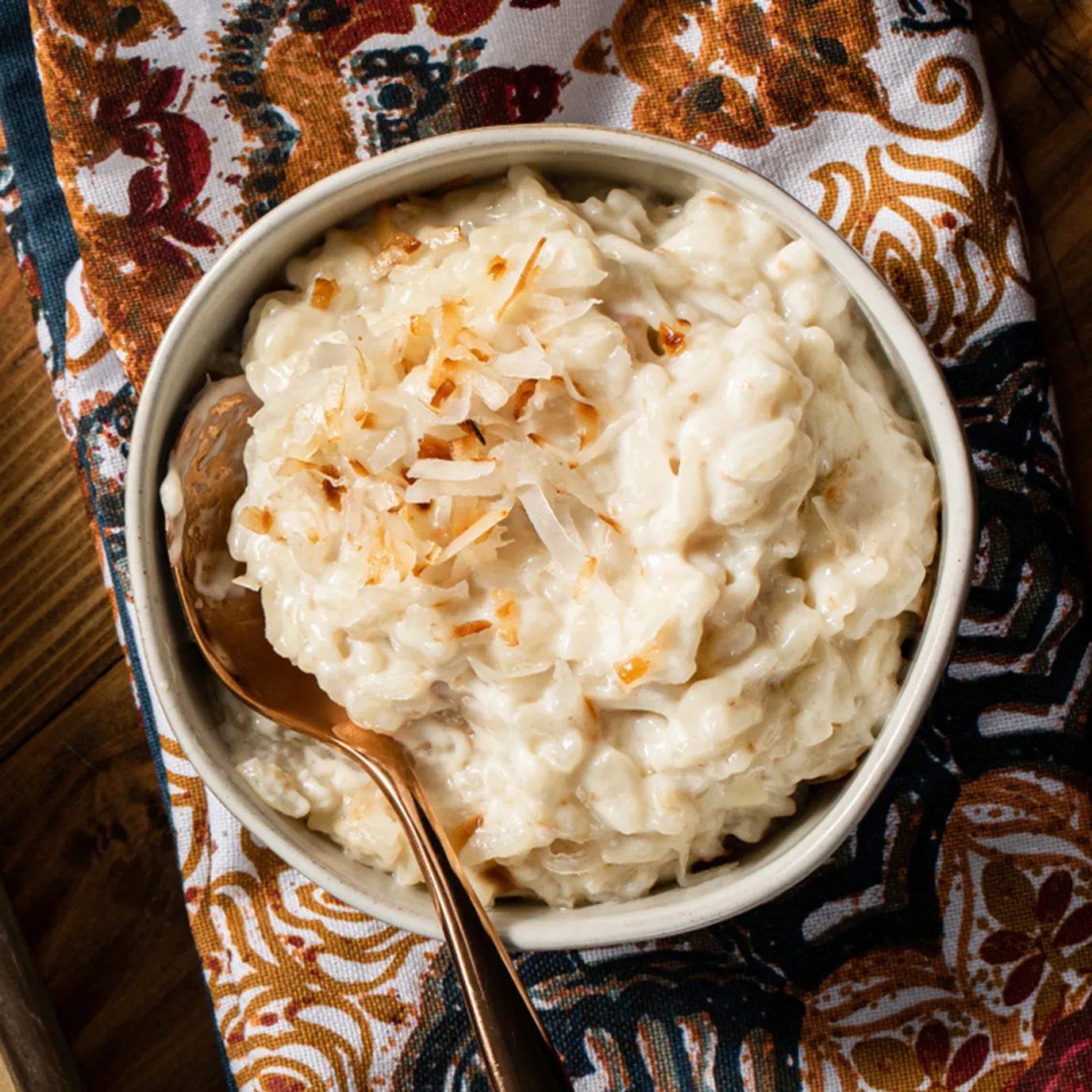 Coconut Ginger Rice Pudding
